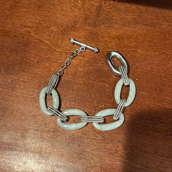 QVC | Jewelry | Qvc Chinese Jade Stone Of Heaven Oval Link Sterling ...